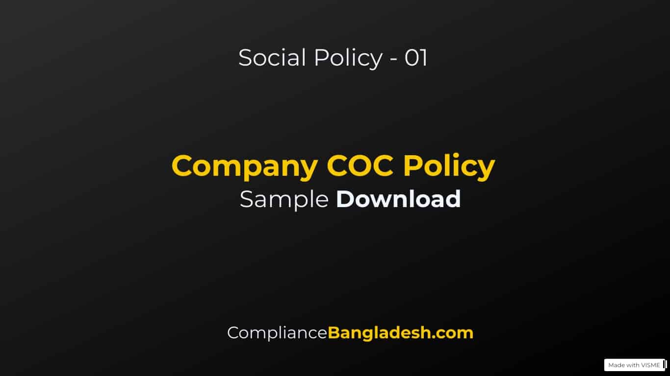 Factory Code of Conduct Policy | Download | Policy 01